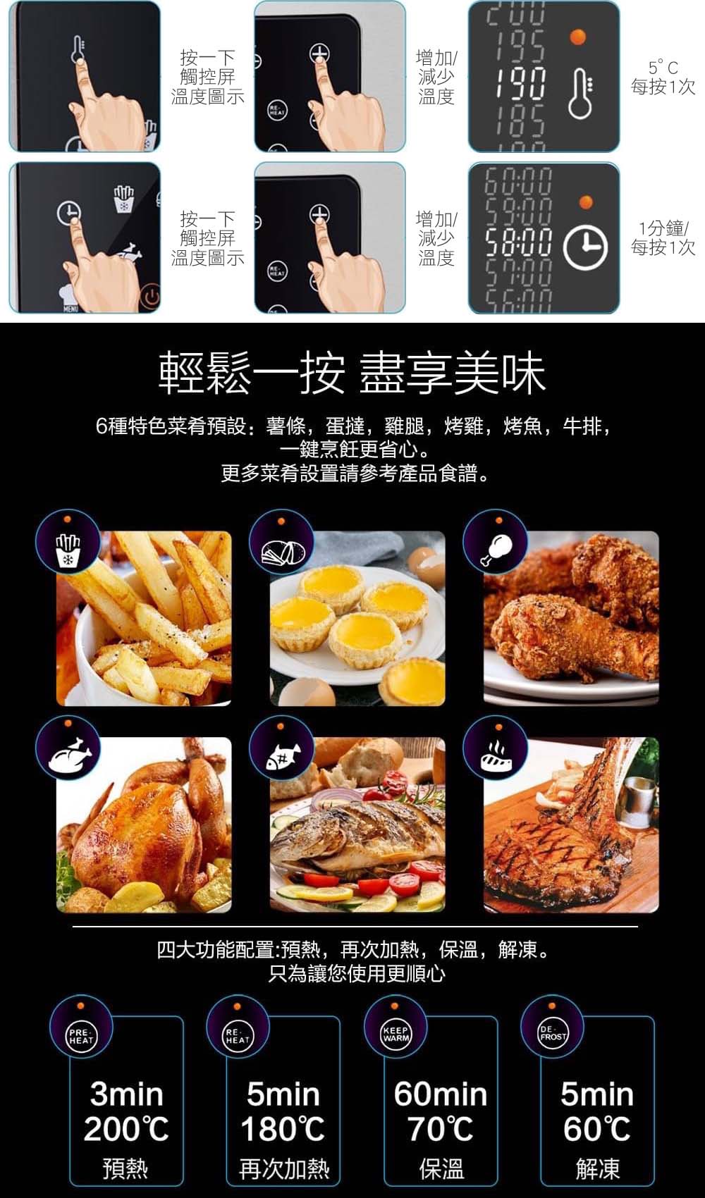 【Glolux】7.5公升大容量陶瓷智能6666健康氣炸鍋 GLX6001AF | 蝦皮購物