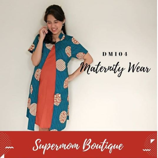 孕婦和母乳喂養蠟染孕婦裝孕婦請柬連衣裙休閒孕婦裝 DM104 | 蝦皮購物