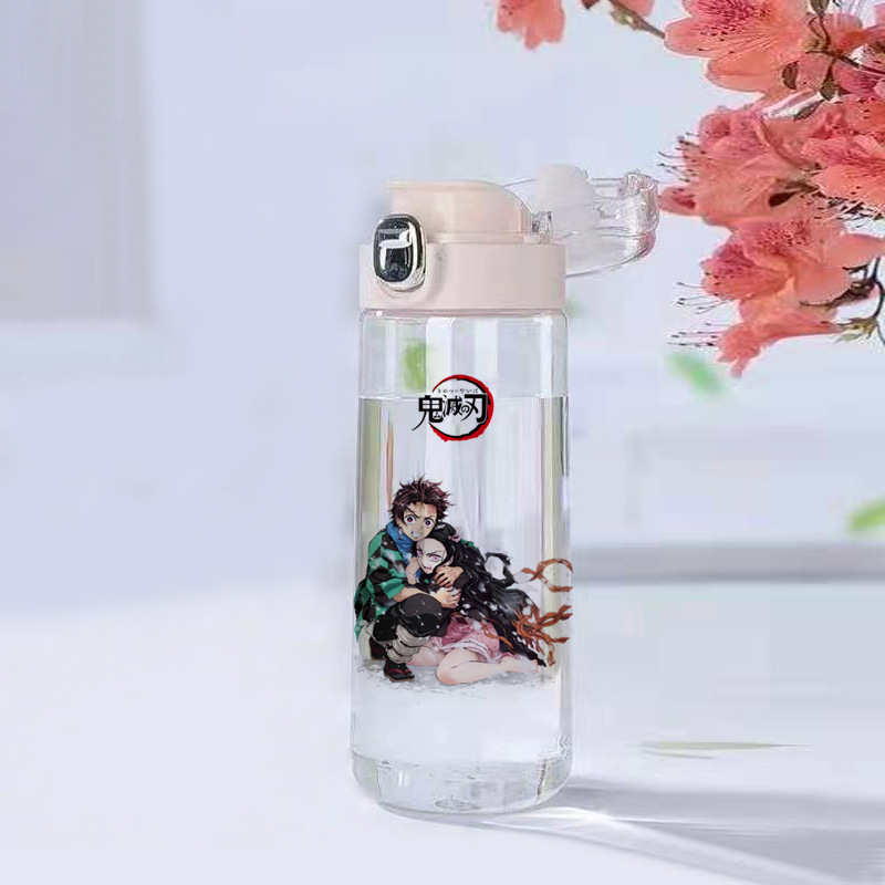 【現貨清倉】xj鬼滅之刃水壺 彈蓋杯子 520ML透明水杯 學生便攜水杯 PC耐高溫 隨手杯 炎柱禰豆子炭治郎獎品禮物 | 蝦皮購物