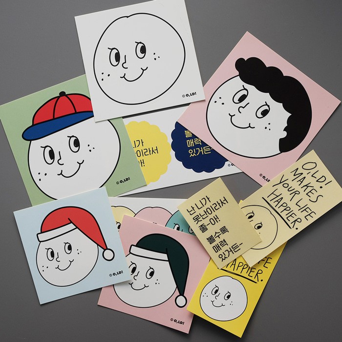 -PETIT BAZAR- 正韓 Ohlollyday Sticker pack 貼紙 10張入 | 蝦皮購物