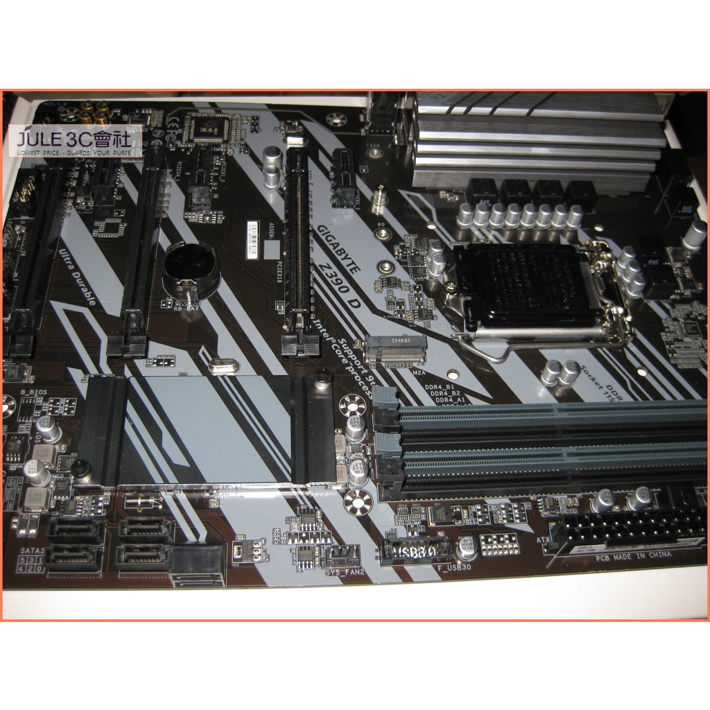 JULE 3C會社-技嘉 Z390 D Z390/DDR4/第八九代/M2/RGB/庫存/ATX/1151 主機板 | 蝦皮購物