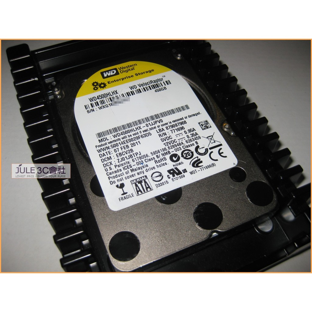 JULE 3C會社-威騰WD WD4500HLHX 450GB 450G 萬轉/迅猛龍/含支架/良品/SATA3 硬碟 | 蝦皮購物