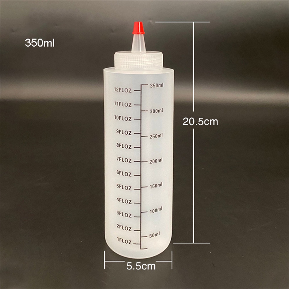 120/250/350/450ml 塑料尖嘴刻度擠壓瓶廚房沙拉醬防漏擠壓瓶 | 蝦皮購物