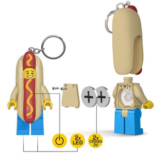 【CubeToy】店面 380元 / 樂高 熱狗人 LED 手電筒 鑰匙圈 - LEGO Hotdog Keychain | 蝦皮購物