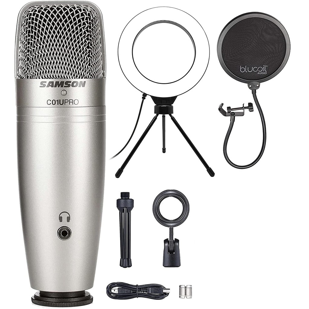 Samson C01U Pro USB 電容式 麥克風 電競 實況 轉播 直播 錄音 線上 會議 mic 贈防噴罩 | 蝦皮購物