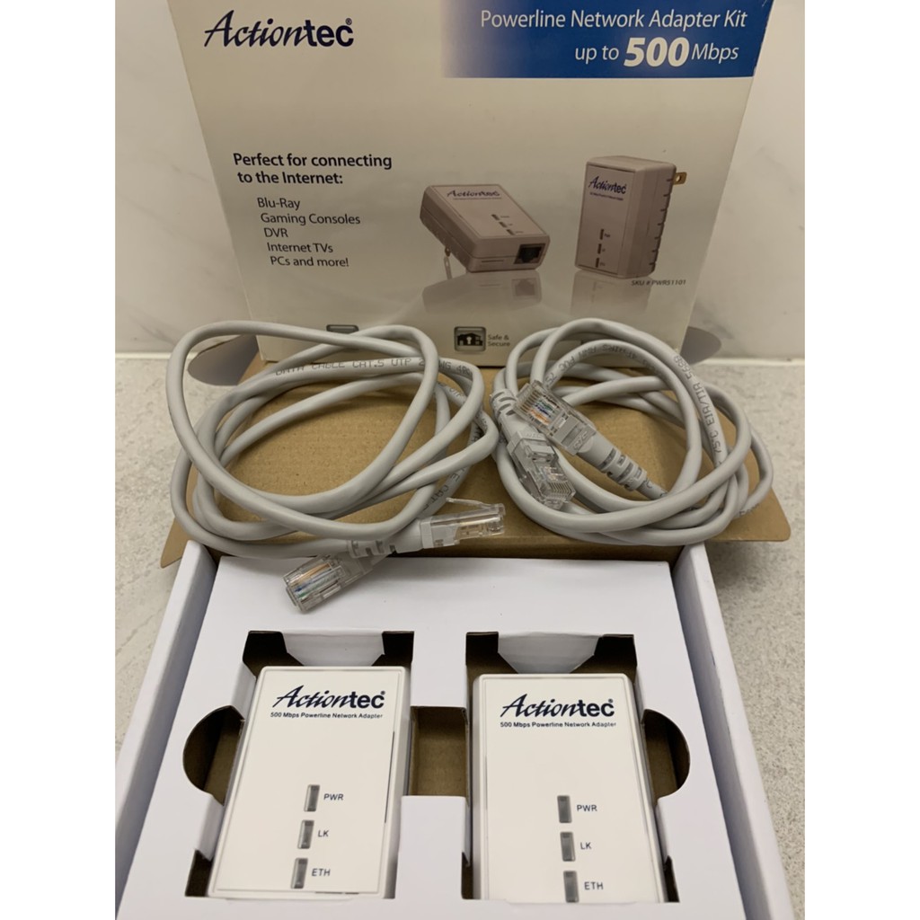 【現貨】二手 Actiontec PWR500 500M PLC 電力線網路橋接器 電力線網路 網路 (雙包裝) | 蝦皮購物