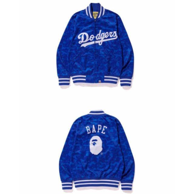 BAPE X MITCHELL & NESS DODGERS Blue 外套 藍色 限量 洛杉磯道奇 全新台灣公司貨 S | 蝦皮購物