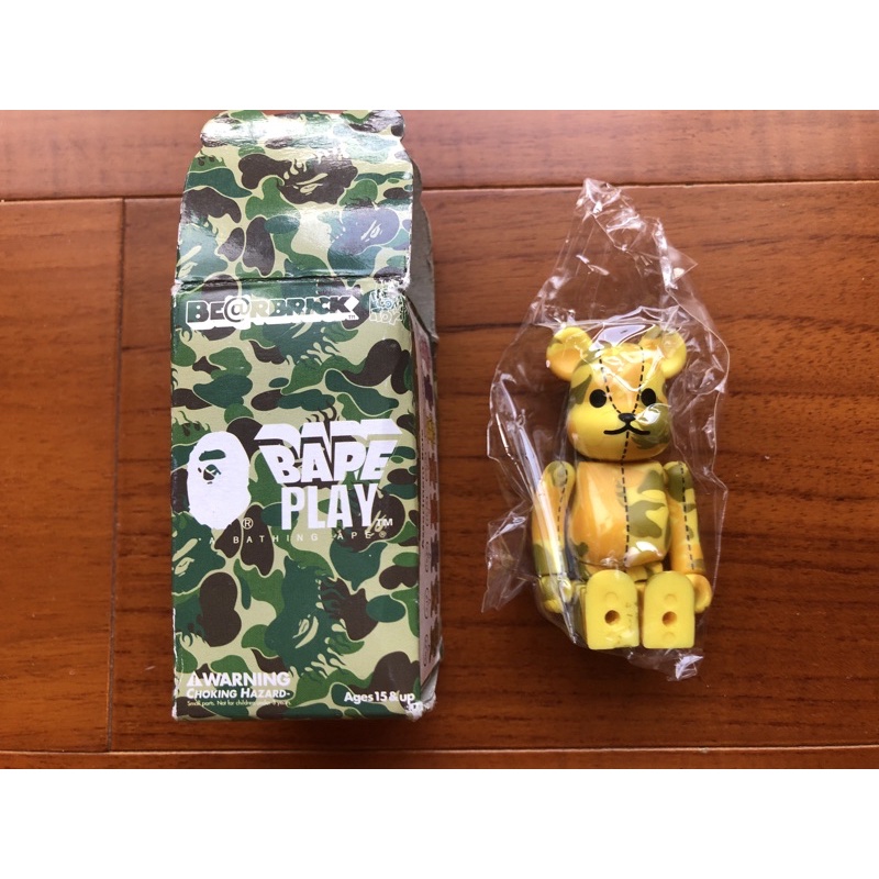 絕版 老熊 Bape Play Ape Fire Camo 火焰迷彩 Be@rbrick 100% 庫柏力克熊 | 蝦皮購物
