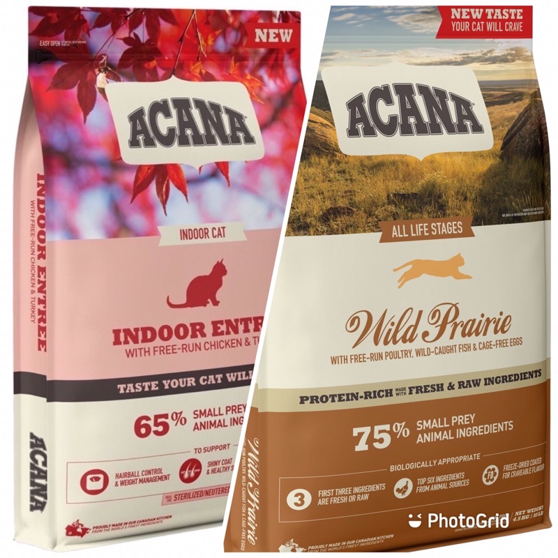 😻大毛家💝 ACANA 愛肯拿4.5kg 農場盛宴貓 無穀雞 室內開胃低GI配方 放養雞肉鯡魚蔓越莓 | 蝦皮購物