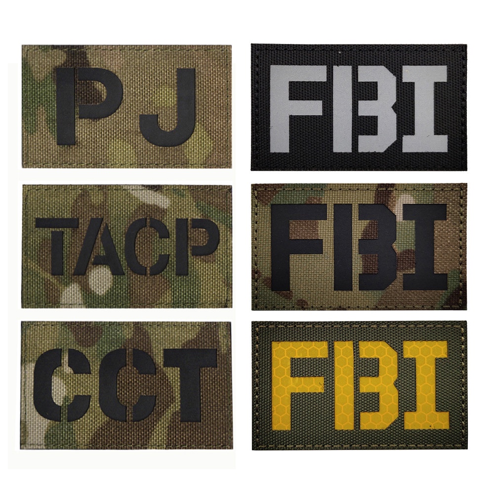 MP MED FBI AIR SUPPORT AFSOC TACP/PJ IR 反光軍事陸軍戰術刺繡補丁包包 | 蝦皮購物