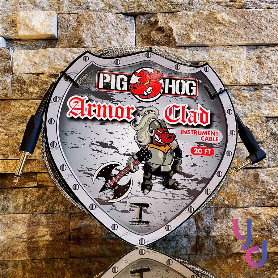 分期免運 終身保固 PIG HOG Armor Clad 20ft 雙直頭/一直一L 金屬外皮 鍍金 貝斯 吉他 導線 | 蝦皮購物