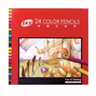 【二加一文具】SKB NP-70 樂趣12色&24色色鉛筆 (紙盒) / 盒 | 蝦皮購物
