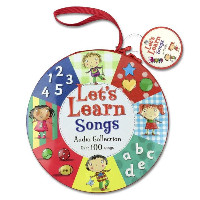 [邦森外文書] Let's Learn Songs Collection 唱歌學英文 8 CDs 精美錫盒套裝CD組 | 蝦皮購物