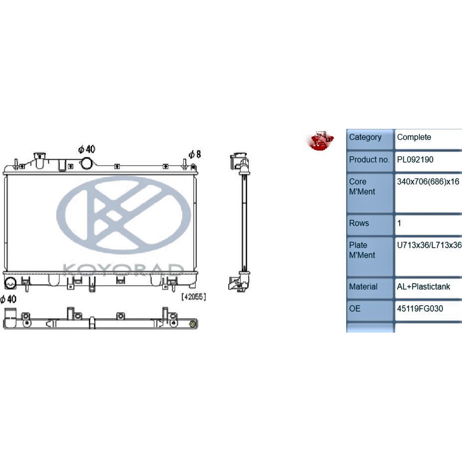 【KOYORAD】 速霸陸 WRX.STI. XV 日本 原廠型水箱 PL092190 JK總代理 – CS車宮 | 蝦皮購物
