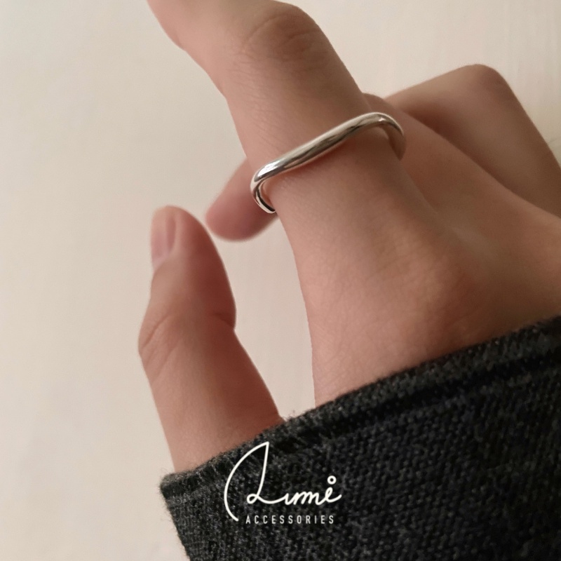 [ALUMI] 水銀戒｜S925純銀 不規則 水流線 戒指 開口戒 飾品 純銀戒指 | 蝦皮購物