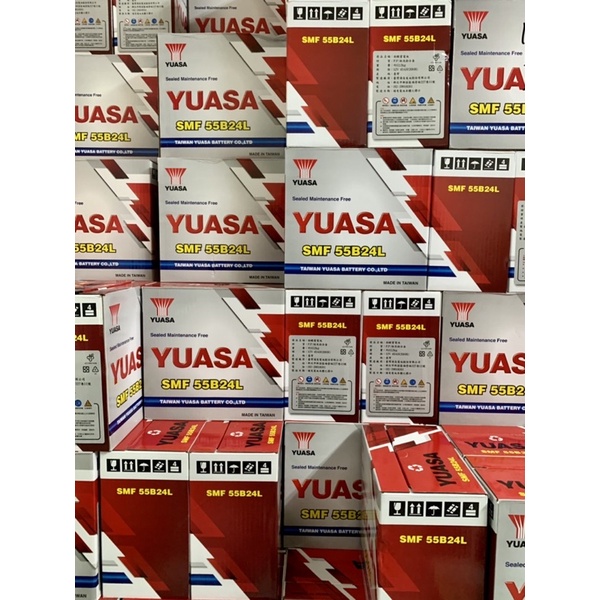 🌟🔥限時限量最低價🔥全新湯淺YUASA電池 55B24L 55B24LS 55B24RS 45ah 70B24免加水電池 | 蝦皮購物