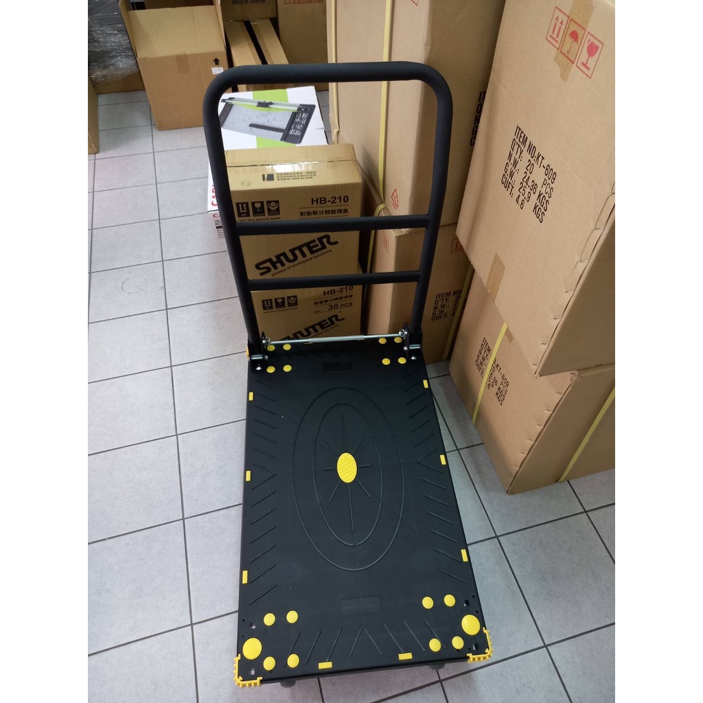 KT-900-L3《折疊式手推車》黑色款台灣製-含稅含運費-榮獲德國認證專業工作車 手推車 耐衝擊 載貨平穏靜音 | 蝦皮購物