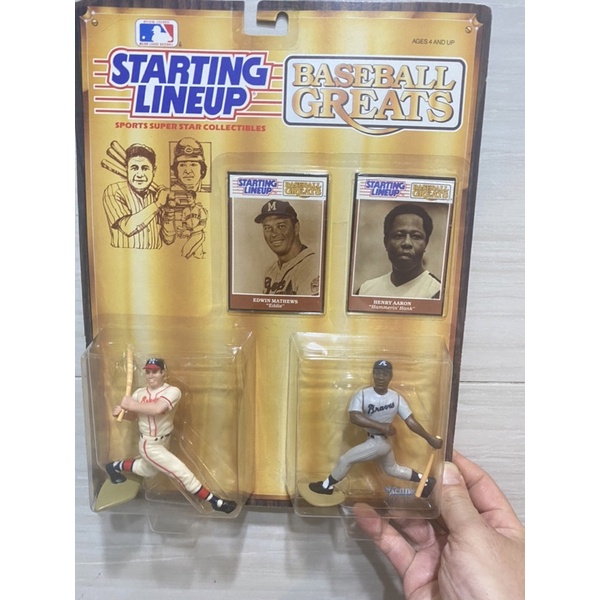 Starting Lineup 勇士隊 名人堂 漢克阿倫 & Edwin Mathews | 蝦皮購物