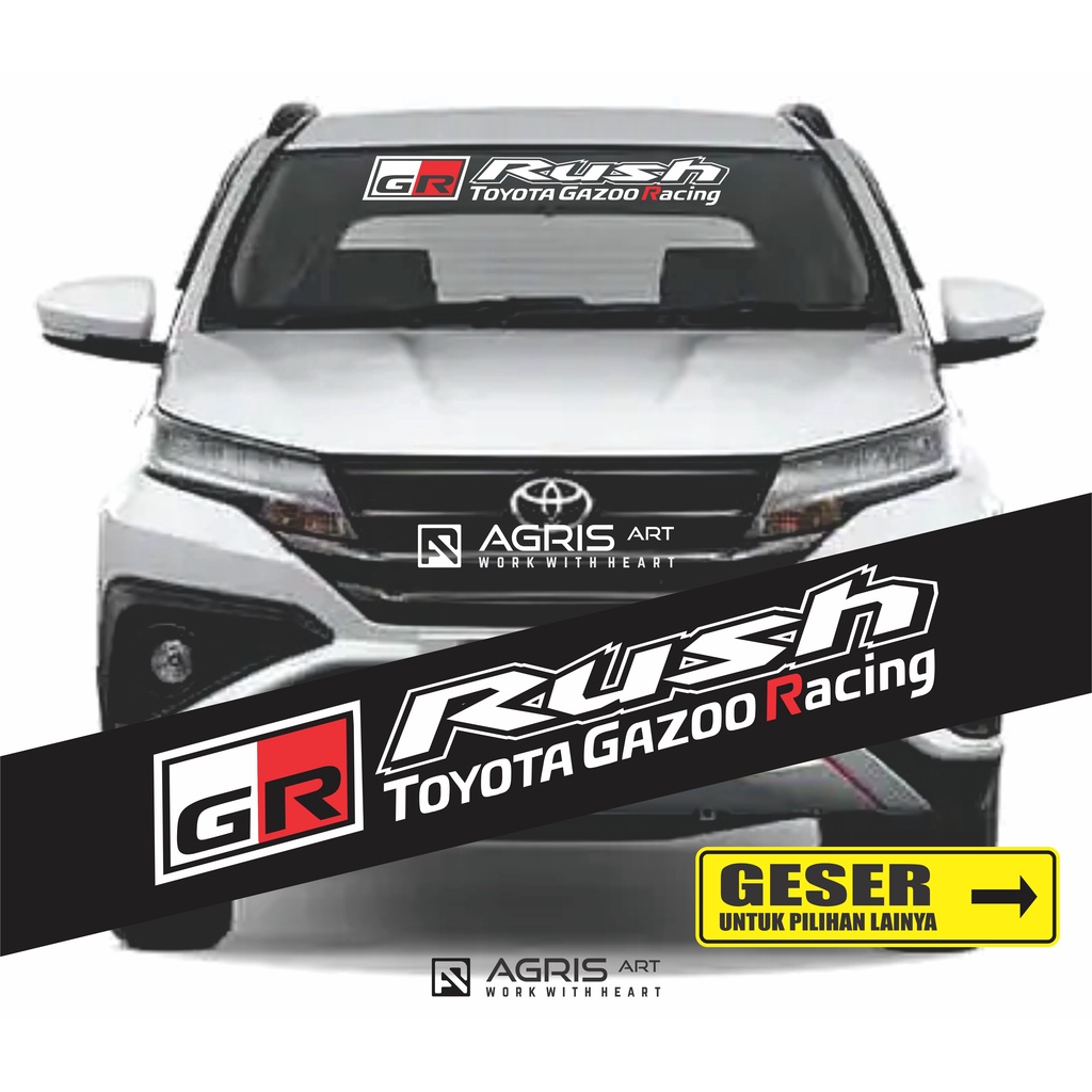 切割貼紙 RUSH GR 貼紙 TOYOTA GAZOO RACING 反光擋風玻璃夜間開啟 | 蝦皮購物
