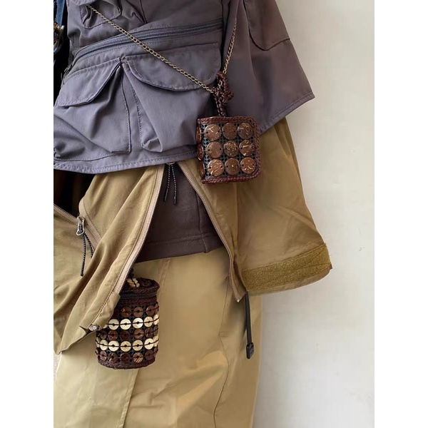 [Overdope Select]自製款 小方包萬能腰包耳機包airpods AirPods Pro 復古民族日系韓系 | 蝦皮購物