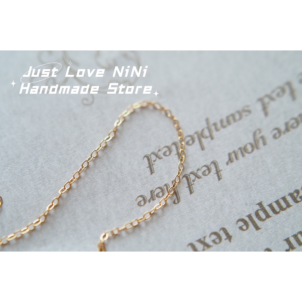J.L.N.美國14kgf 14K包金 注金 1.1mm細閃O散鍊條50cm | 蝦皮購物
