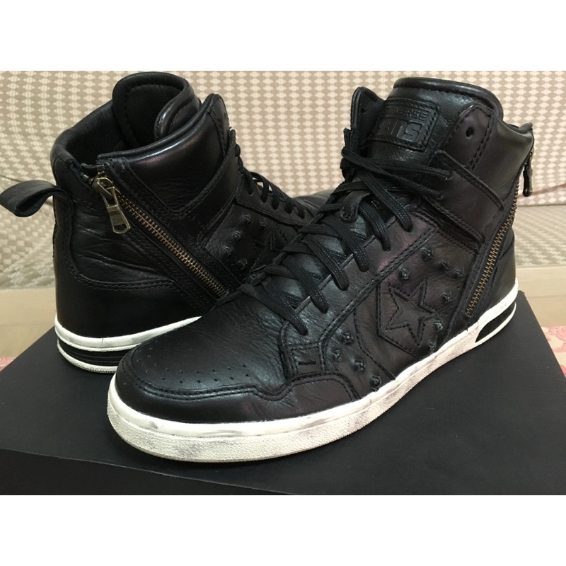 CONVERSE JOHN VARVATOS Weapon ZIP 黑牛皮 卯釘 仿舊 US9.5 | 蝦皮購物