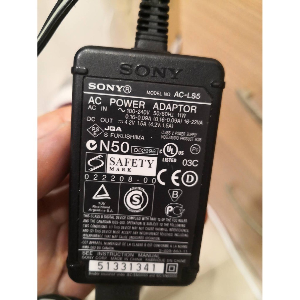 SONY AC-LS5 4.2V 1.5A (DSC-WX1 AC-LS5 AC-LS5A / AC-LS5B) | 蝦皮購物