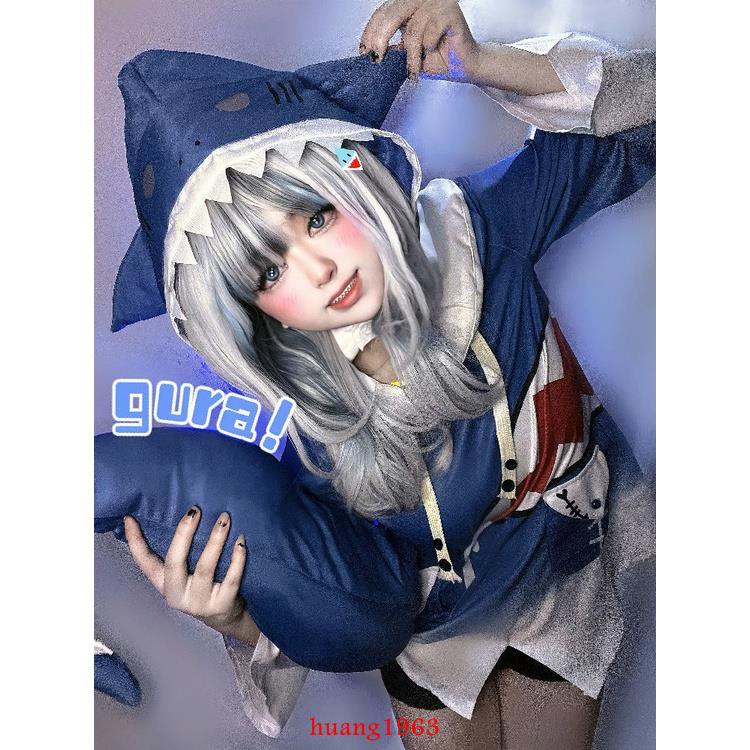 可愛古拉cos服 Vtuber HololiveEN GwarGura噶嗚 古拉 鯊魚服cosplay 服裝 cos服 | 蝦皮購物