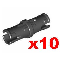 【小荳樂高】LEGO 黑色 短連接器 (10個) Pin Friction Ridges 2780 4121715 | 蝦皮購物