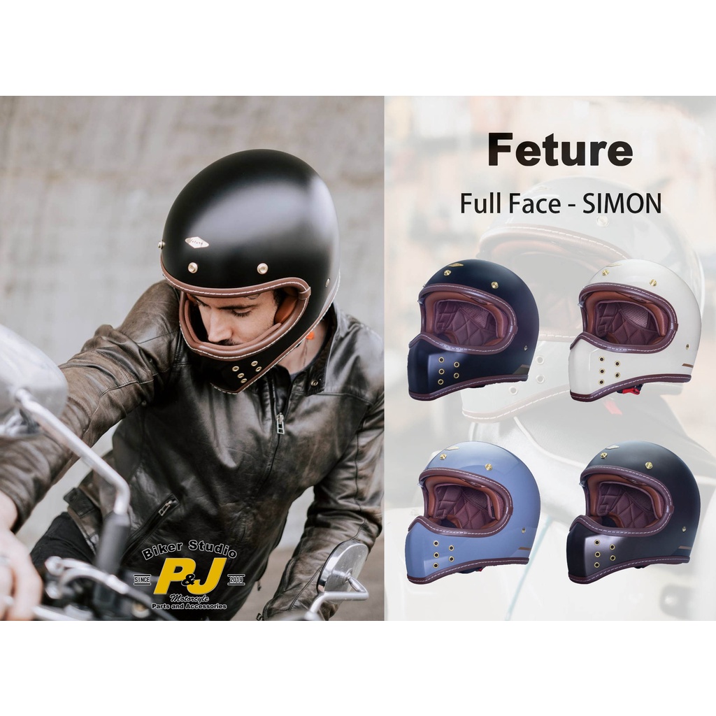 貝斯特安全屋 免運優惠 (現貨) Feture helmet SIMON 系列 內置鏡片復古 山車帽 全色系 | 蝦皮購物