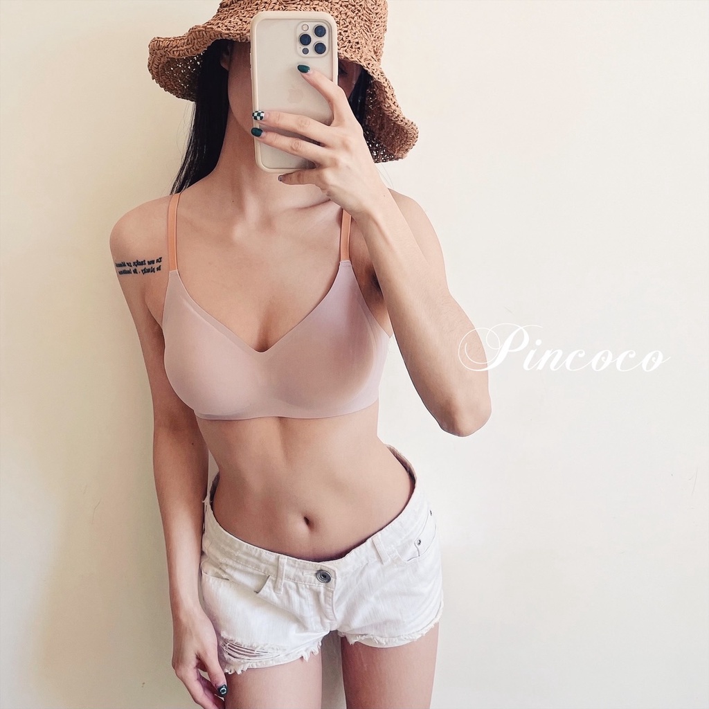 Pincoco 台灣出貨 現貨 外出睡覺運動皆可穿，夏季好好看撞色零壓無鋼圈內衣 BAI038 | 蝦皮購物
