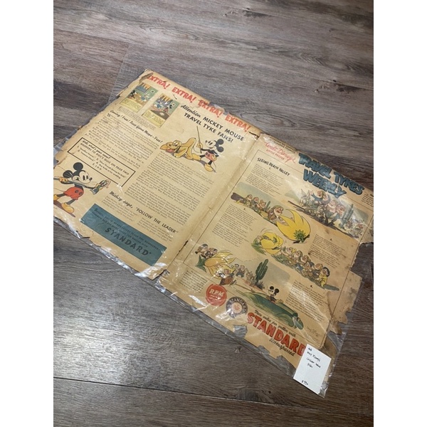 40's WALT DISNEY'S MICKEY MOUSE.THE SEVEN DWARFSC News Paper | 蝦皮購物