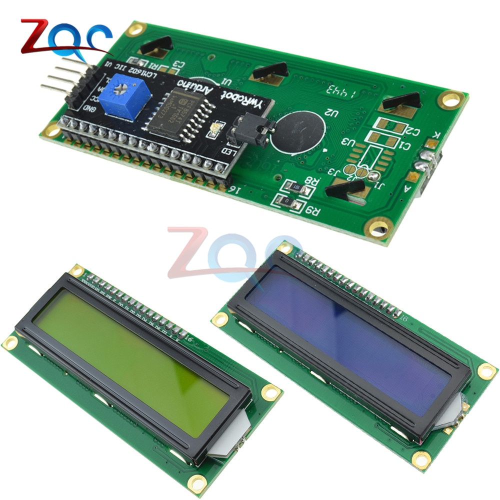 Iic / I2C 1602 LCD 顯示模塊 LCD-1602 I2C 藍黃色背光顯示 5V 用於 Arduino R | 蝦皮購物