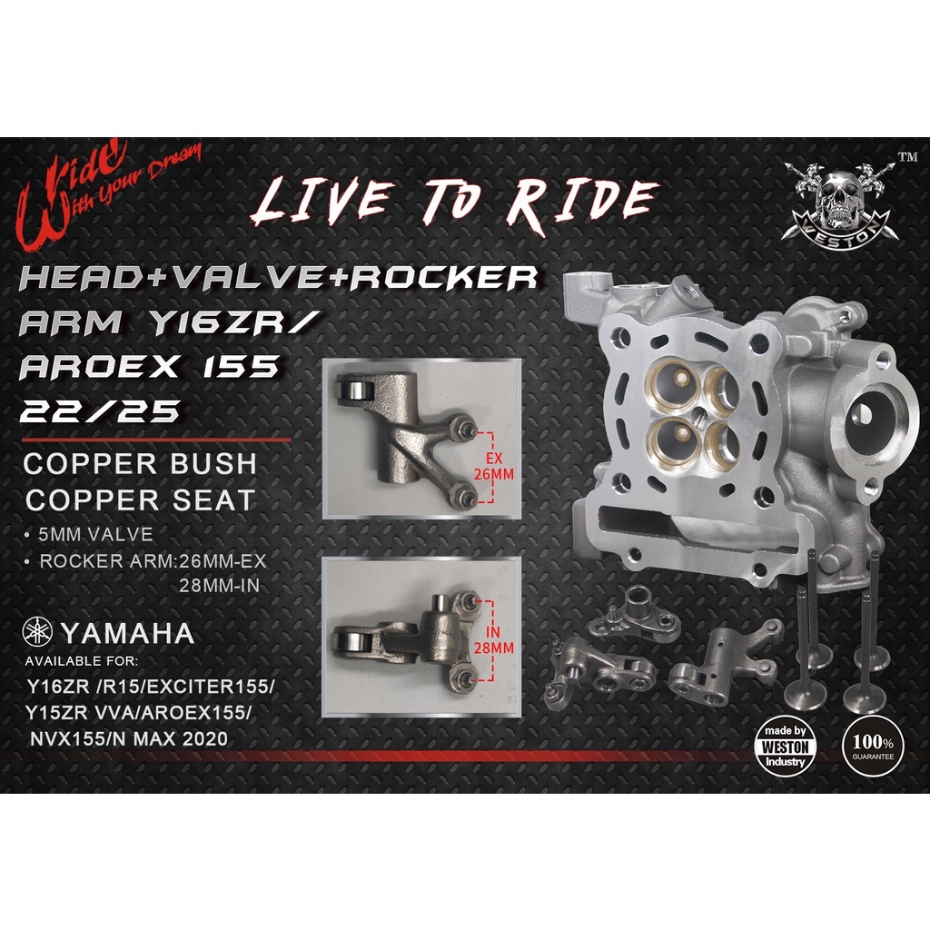 六代戰 水冷B force2.0 Nmax aerox nvx cnc缸頭 cnc氣道 銅汽門座 銅導管 Y16ZR | 蝦皮購物