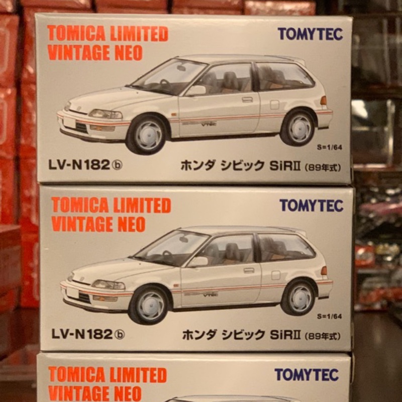 Tomica Tomytec LV-N182b Honda Civic本田喜美SIR II 白 | 蝦皮購物