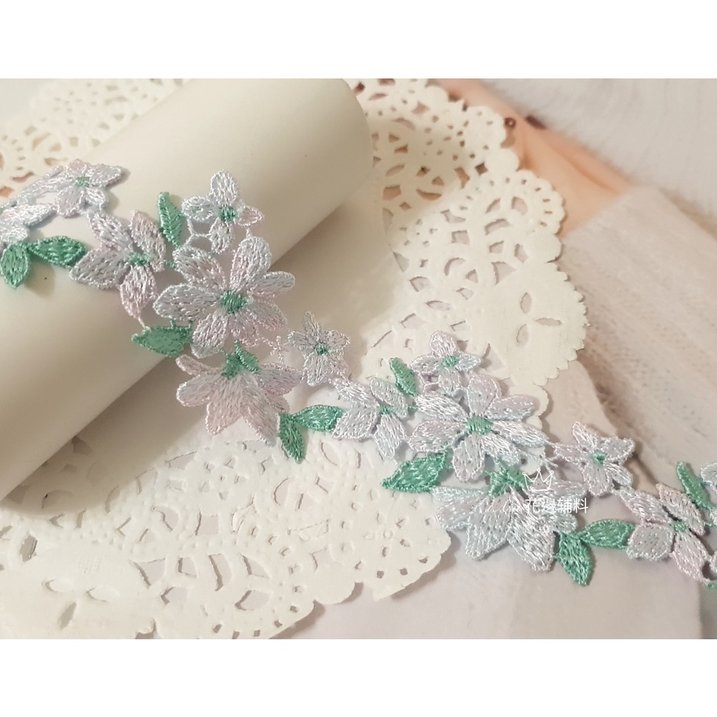 《iAsa愛莎の》手作材料 日單多款精緻彩色水溶刺繡蕾絲花邊DIY輔料婚紗服飾材料 | 蝦皮購物