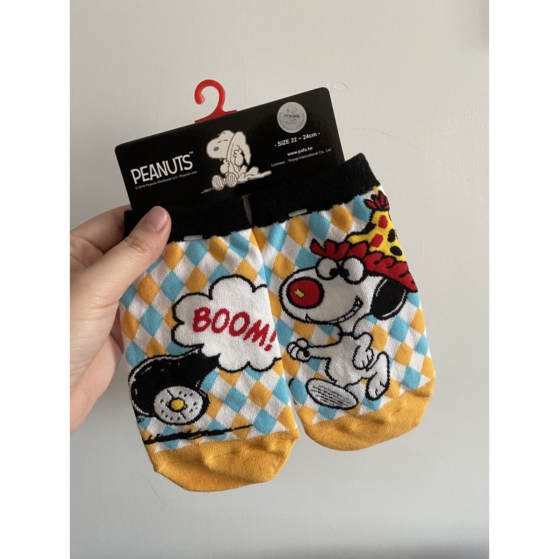 Peanuts 70週年 史努比小丑風 船型襪 | 蝦皮購物