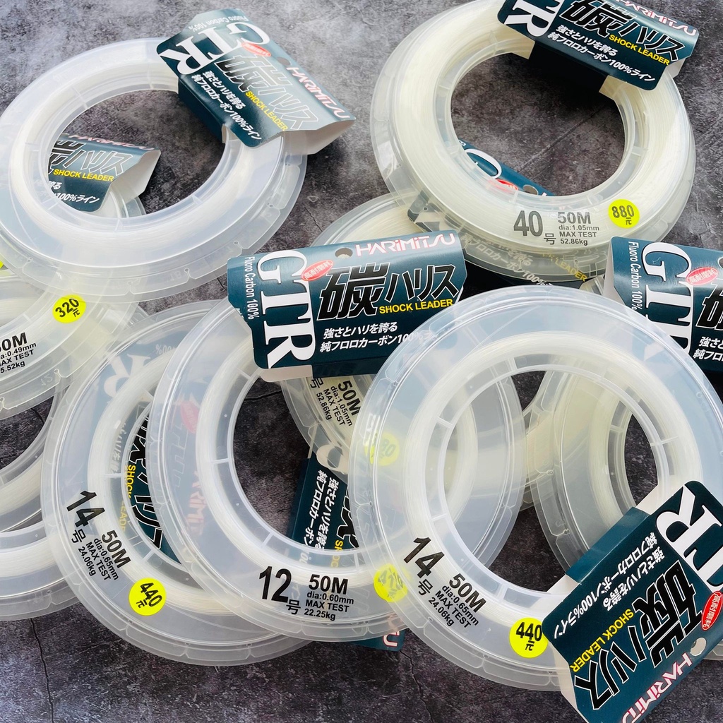 HARIMITSU GTR 碳纖線 高耐磨 卡蹦 子線 #8~80可選 磯釣 海釣場 船釣 | 蝦皮購物