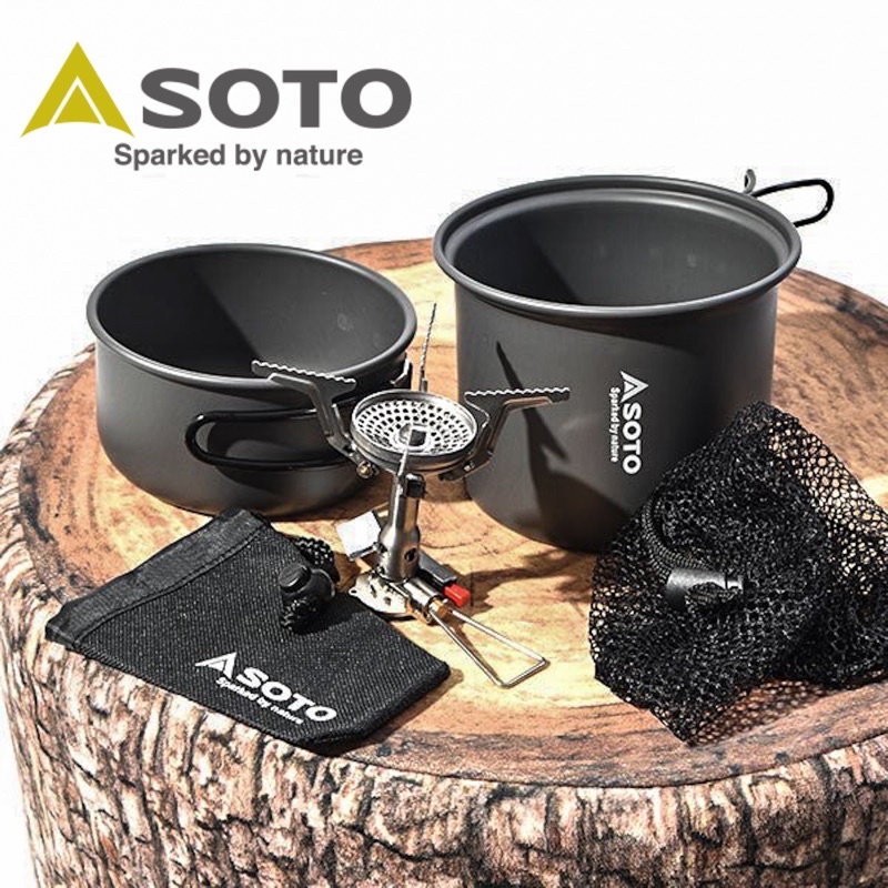 【鳥森】🇯🇵 SOTO SOD-320CC 攻頂登山爐組 雙鍋 攻頂爐 快速爐 露營 野營 百岳 健行 免運 | 蝦皮購物