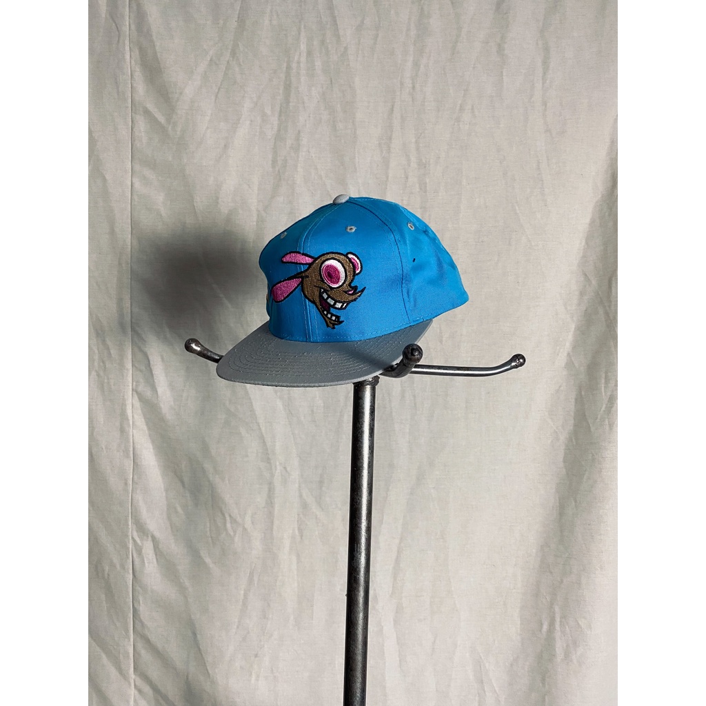 90's The Ren and Stimpy Show - Ren Hoëk Cap 卡通圖案 藍灰棒球帽 | 蝦皮購物