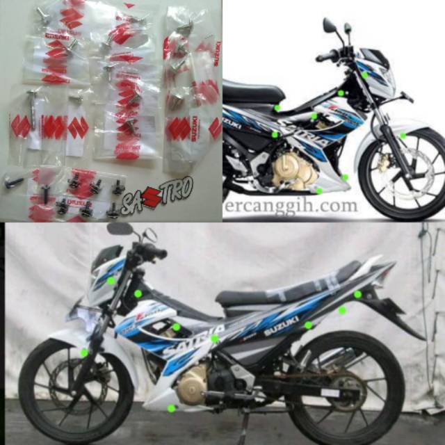 SUZUKI 車身螺栓 1 套鈴木 satria fu cbu ckd barong ficelift ori sgp | 蝦皮購物