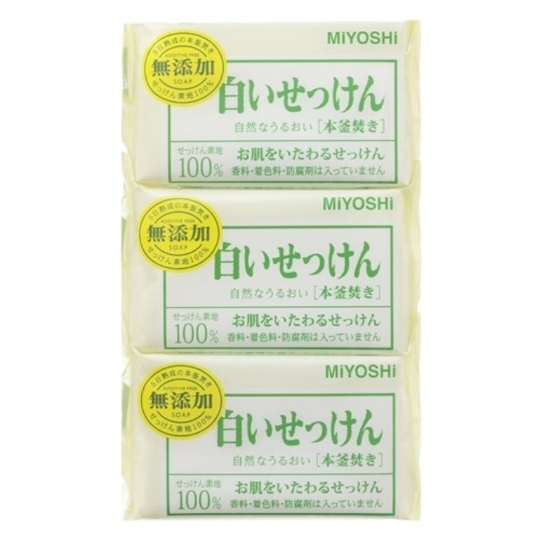 日本製 MIYOSHI 白色沐浴皂 108g X 3入 | 蝦皮購物