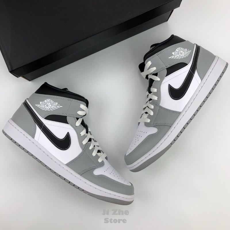 【吉喆】 Jordan 1 Mid Light Smoke Grey 喬丹 煙灰 AJ1 休閒鞋 554724-078 | 蝦皮購物
