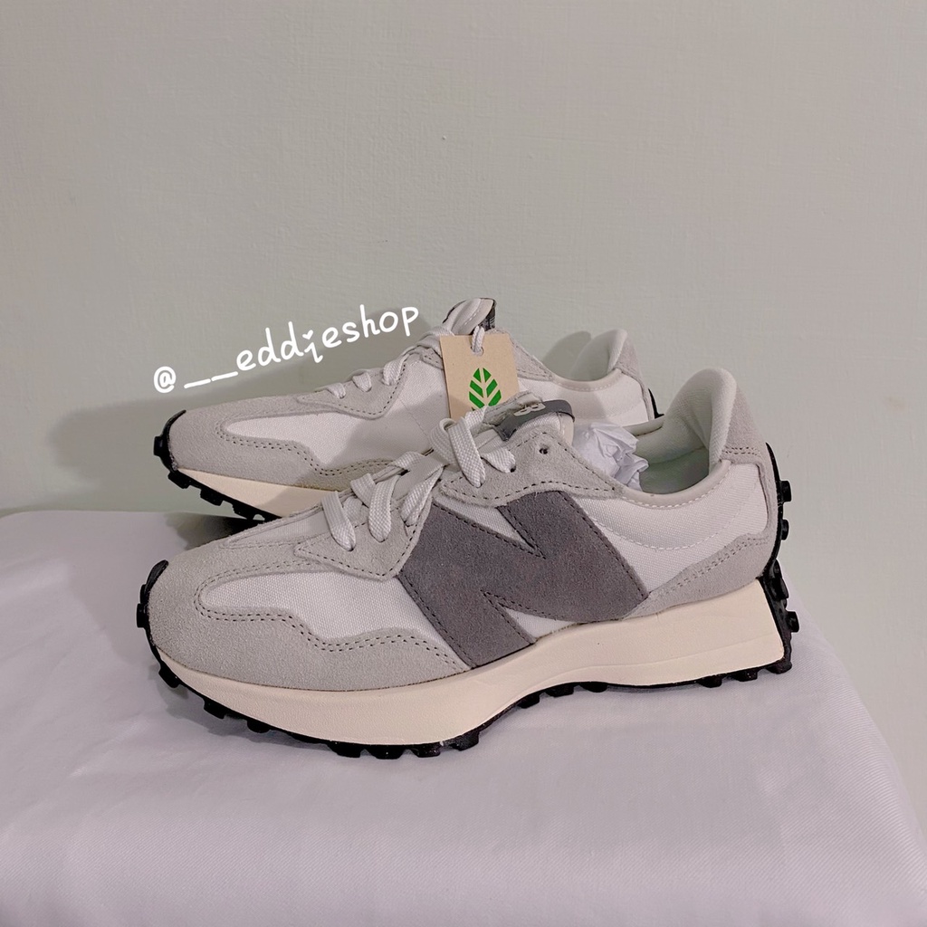 -ES- New Balance 327 NB327 灰白 深灰NB 復古 麂皮 芝麻牛奶 MS327WE 休閒鞋 | 蝦皮購物