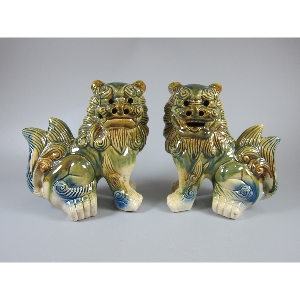 大沖繩座獅C1_一對_平安福氣_送禮自用_五穀文化村陶瓷觀光工廠 | 蝦皮購物