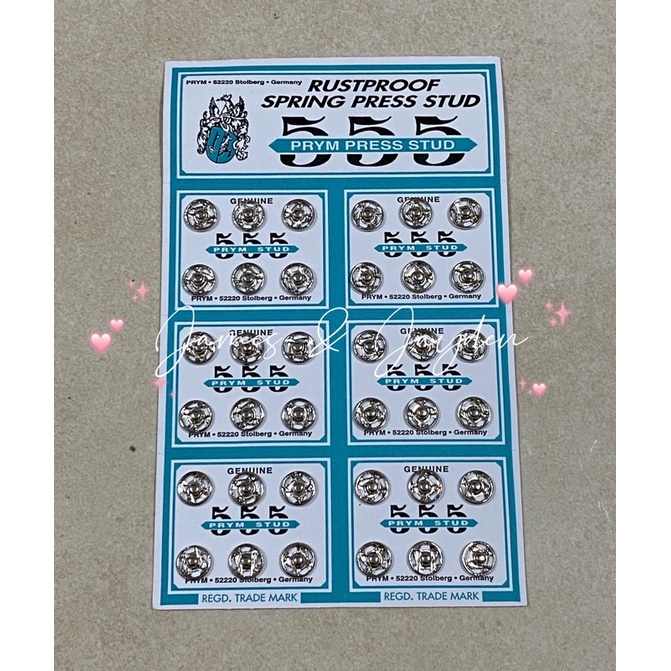 [8mm] 555 按扣按鈕 / Snap butang / Tik Tiak butang 來自德國 - 防銹 | 蝦皮購物