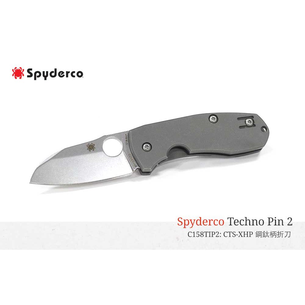 【angel 精品館 】Spyderco Techno 2 鈦金屬折刀 C158TIP2 | 蝦皮購物
