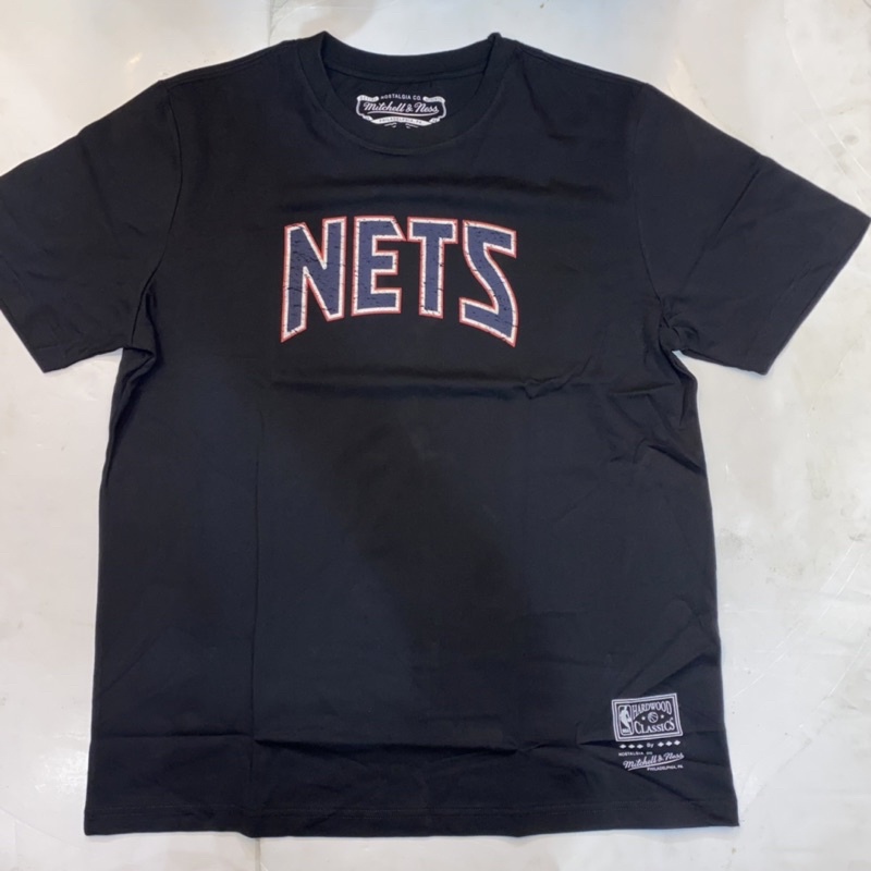 ＊dodo_sport＊NBA Mitchell & Ness 文字Logo T恤 黑 籃網隊 | 蝦皮購物