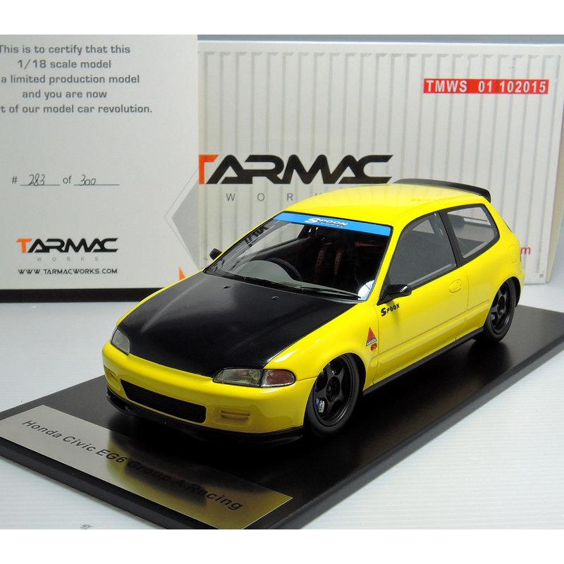 【M.A.S.H】現貨特價 Tarmac Works 1/18 Honda Civic EG6 Group A 黃 | 蝦皮購物