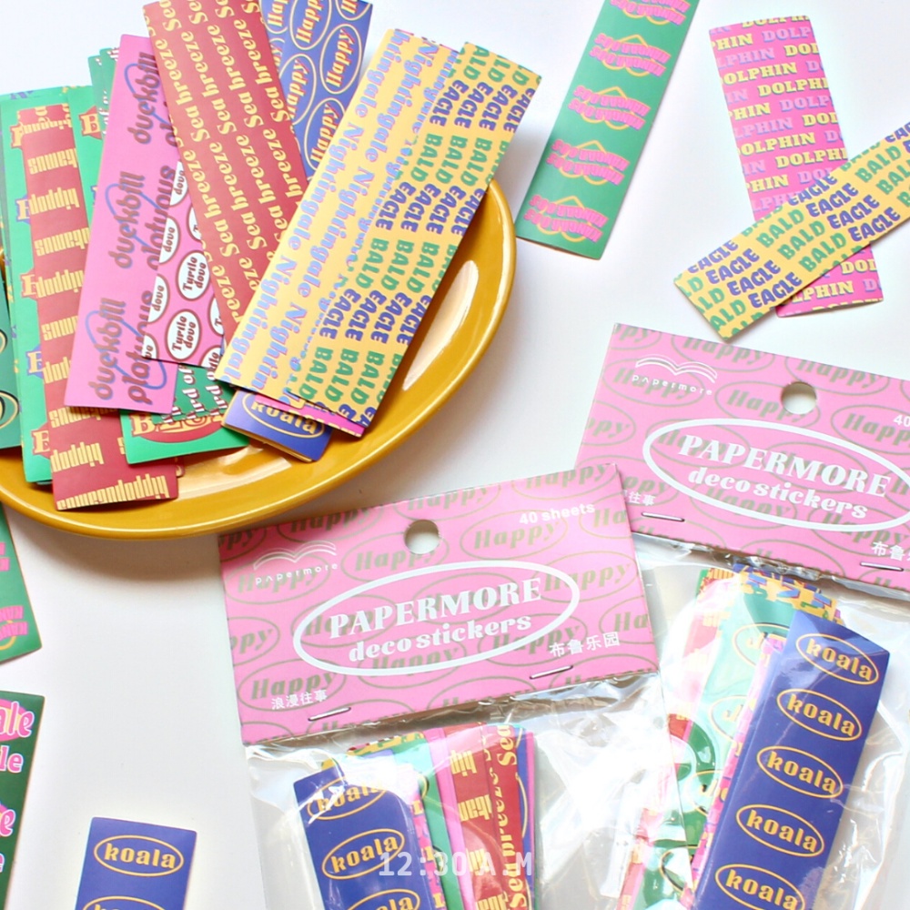 12:30A.M.┃Infeel.me×PaperMore美系長條手帳素材貼 浪漫往事系列 | 蝦皮購物